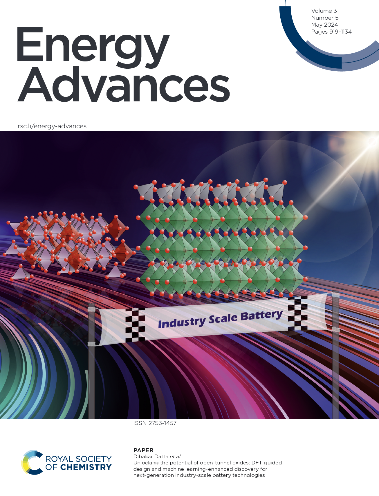 COVER ARTICLE : Royal Society of Chemistry Energy Advances | Dibakar ...